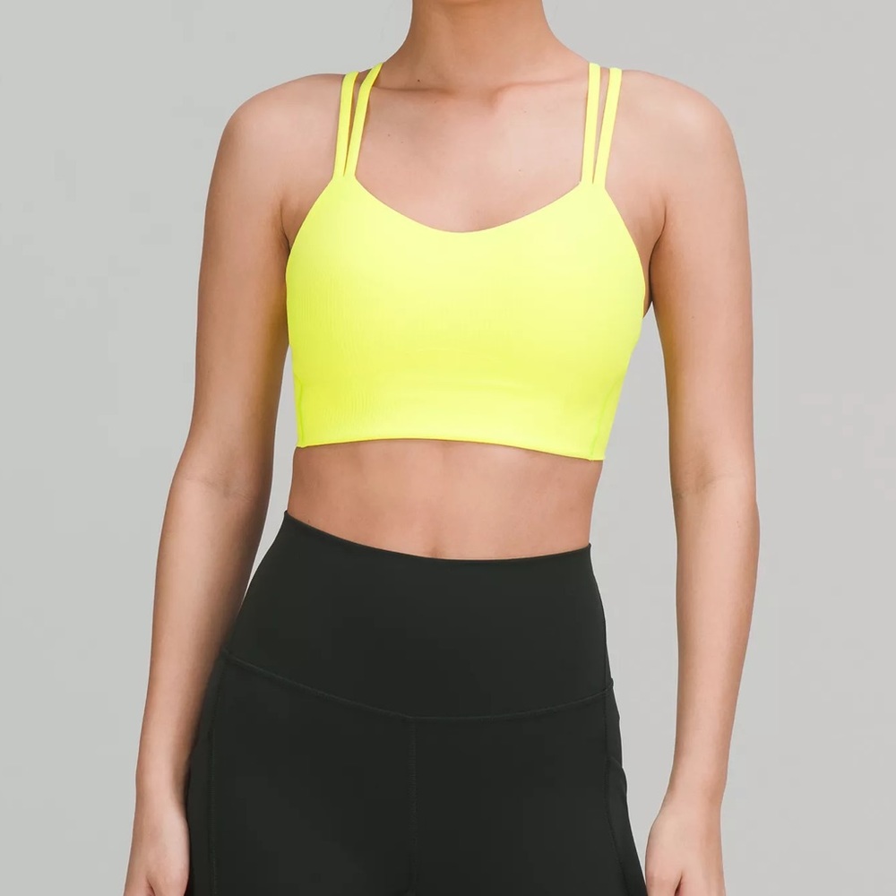 Electric Lemon Lululemon Longline Bra - Gem